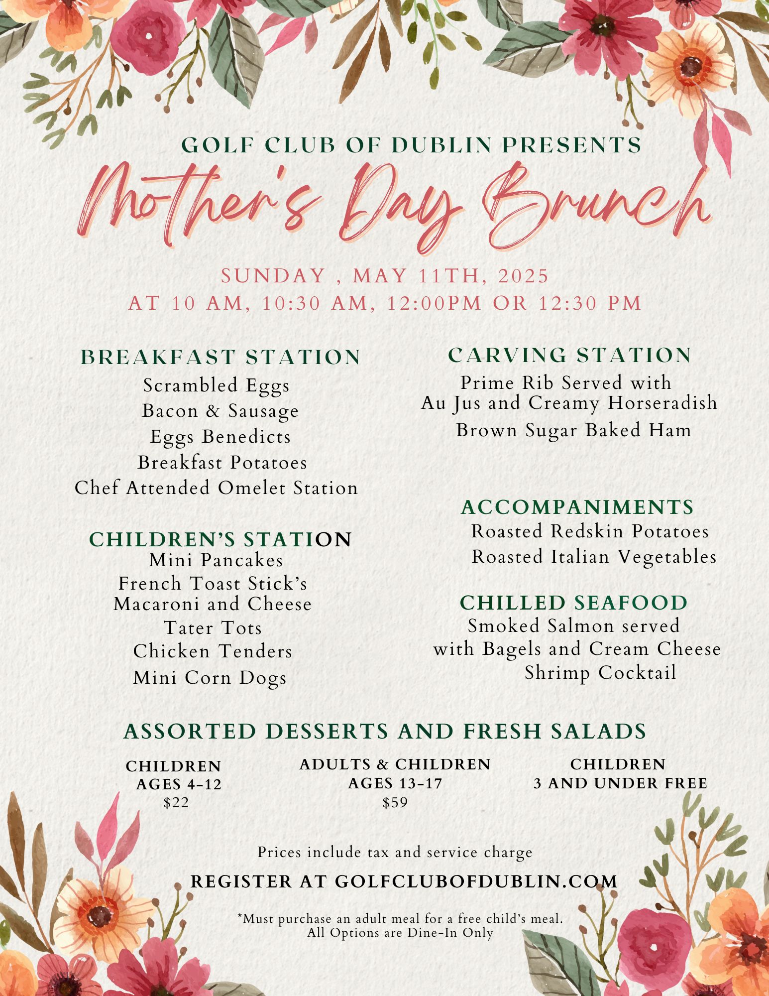 The Golf Club of Dublin – Mother’s Day Brunch | Columbus Collective